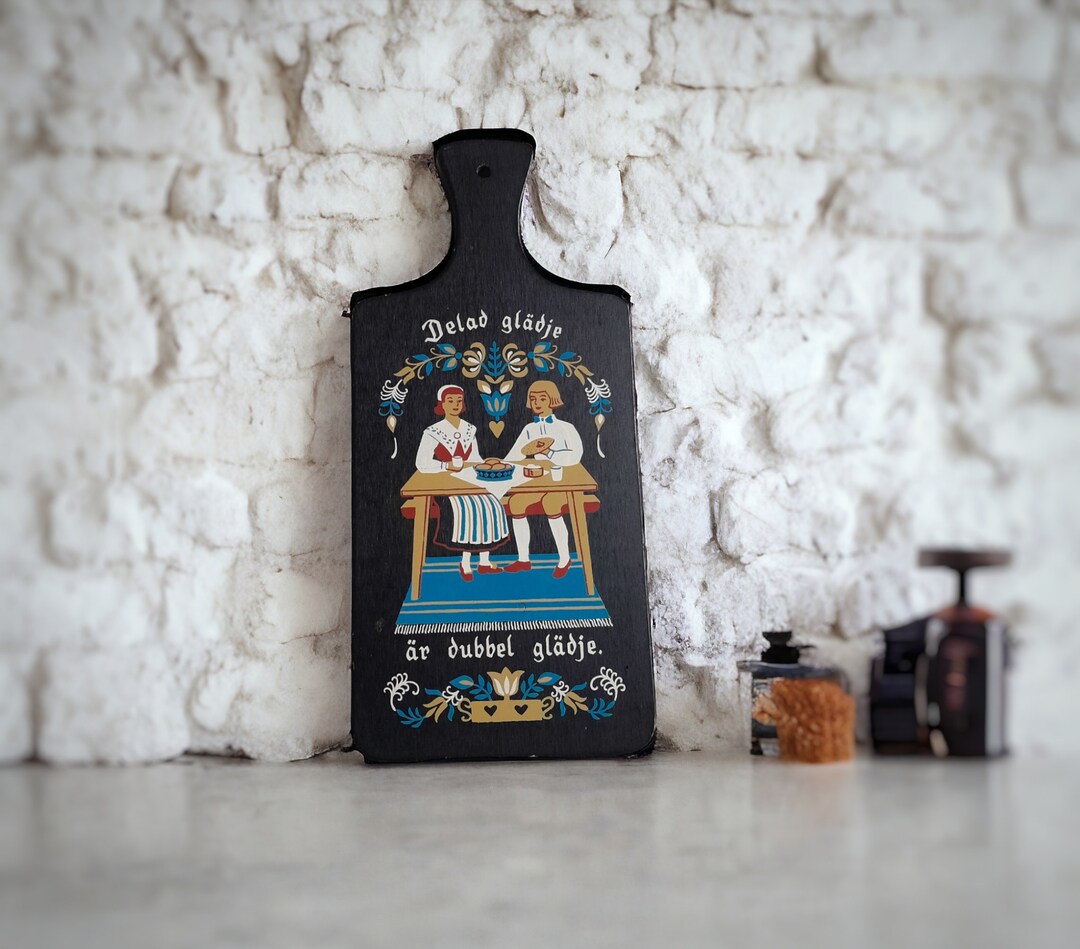 Swedish Cutting Board Hand Painted Folk Art Kitchen Decor - Etsy
