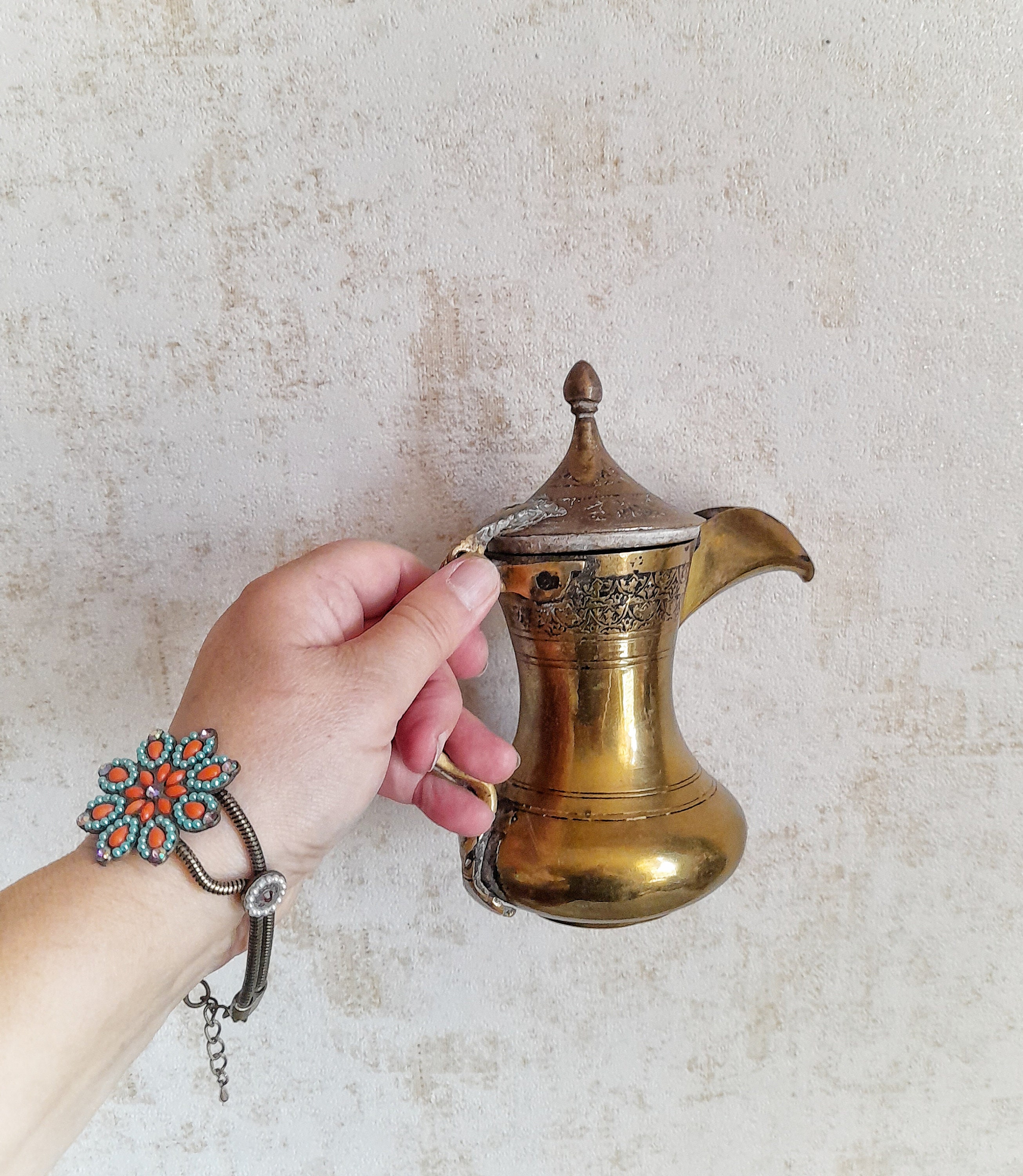 Old Brass Dallah Coffee Pot, Vintage Arabic Islamic Brass Teapot - Etsy