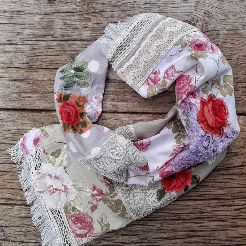 Upcycled Scarf - Etsy