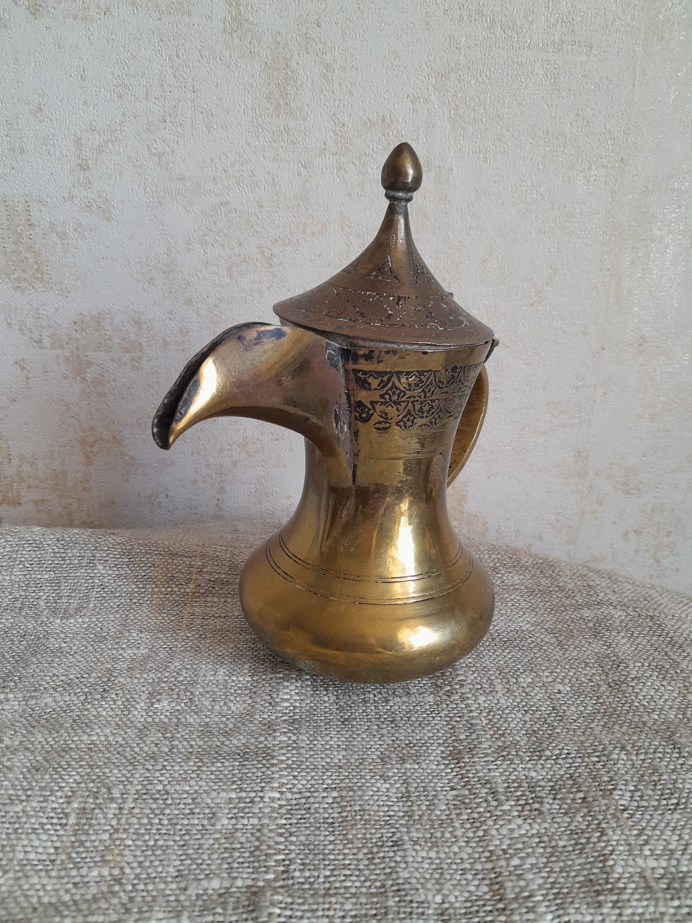 Old Brass Dallah Coffee Pot Vintage Arabic Islamic Brass - Etsy