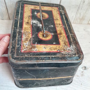 Antique Large Tin Box With Handle John Buchanan Bros Confectionery Box ...