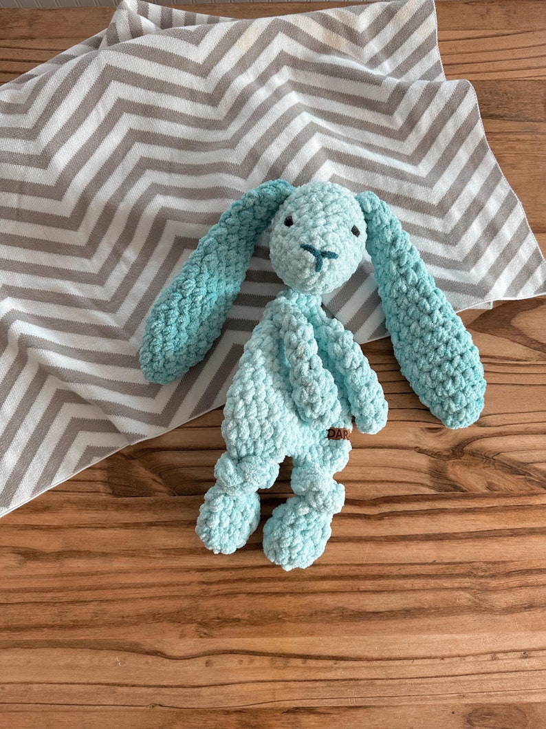 Bunny Snuggler Bunny Lovey Crochet Bunny Baby Toddler Gift Newborn Gift ...