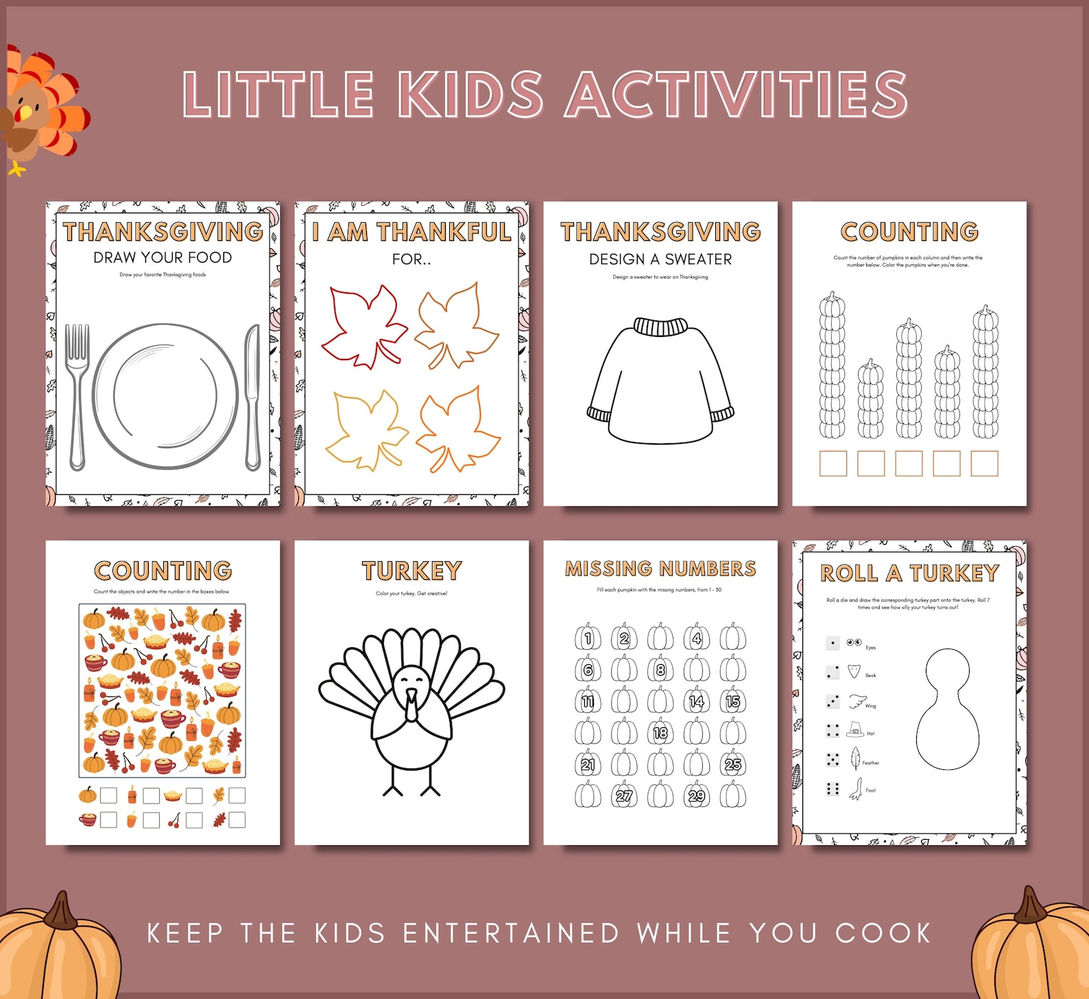 Thanksgiving Printable Games | Thanksgiving Party Games for Adults ...