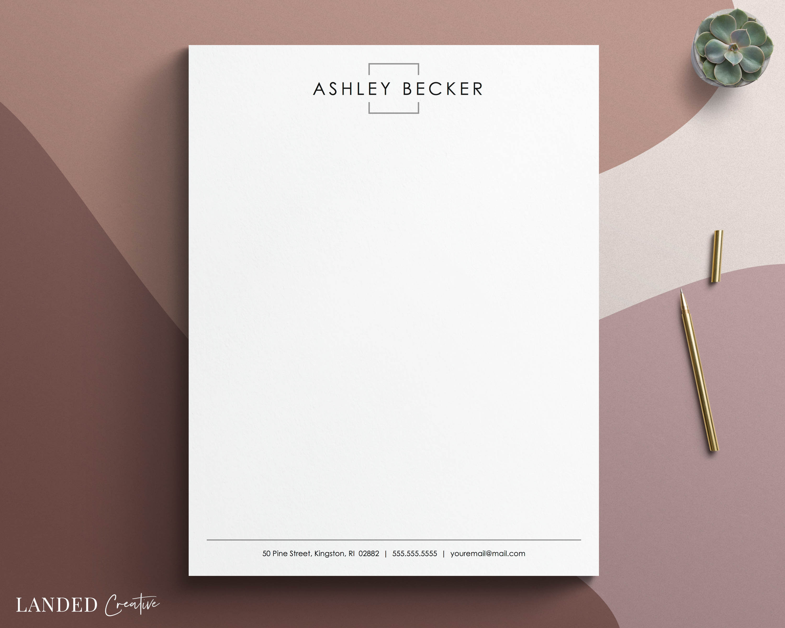 Modello carta intestata per Word Carta intestata | Etsy