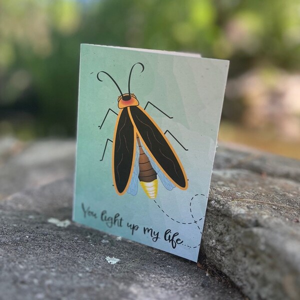Firefly Greeting Card - Etsy