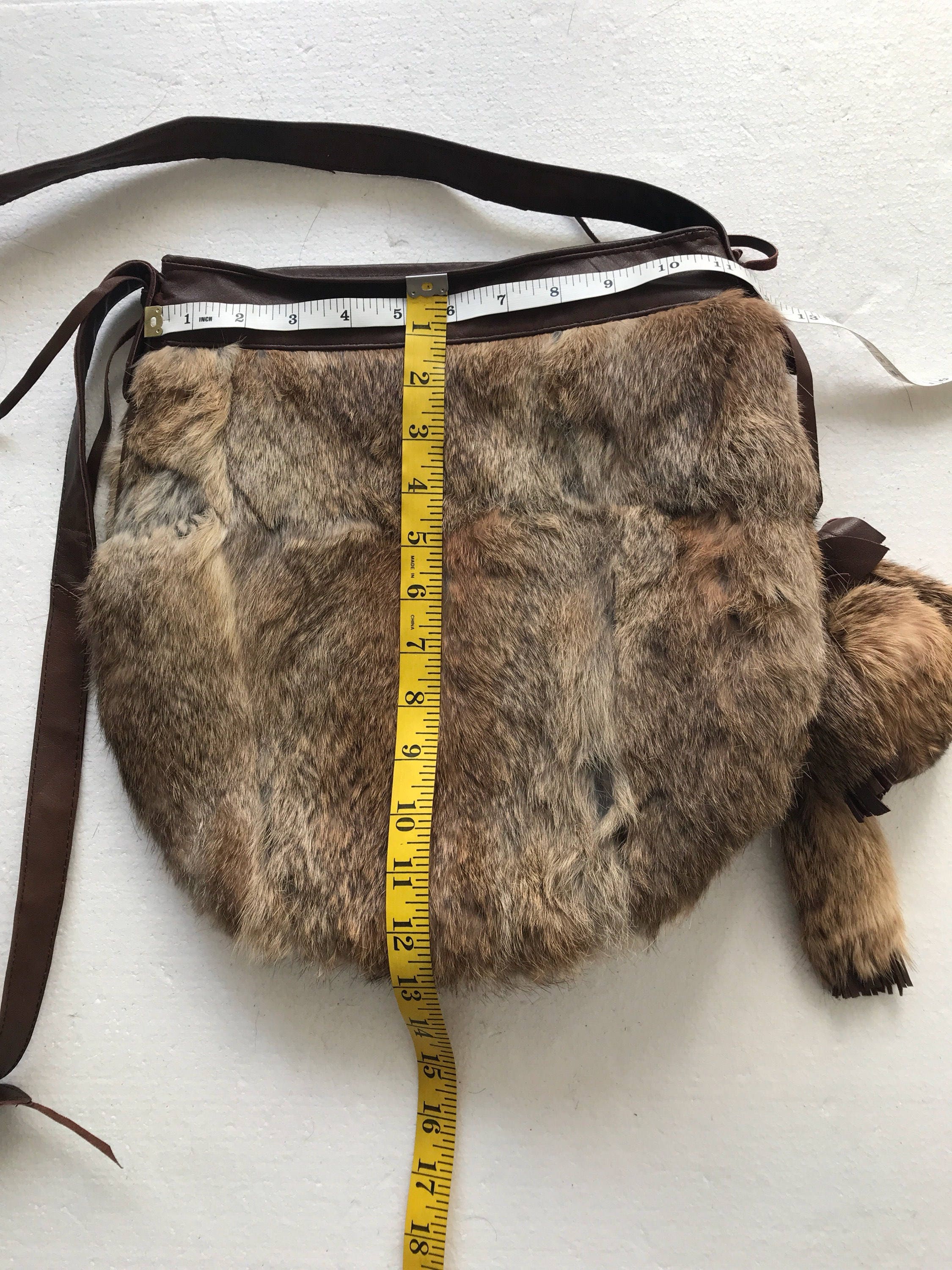 Women's Brown Handbag From Real Rabbit Fur Original - Etsy UK