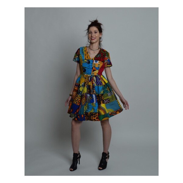 Patchwork Dress - Etsy