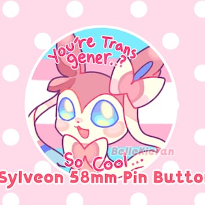 Sylveon Transgender Button Pins - Etsy