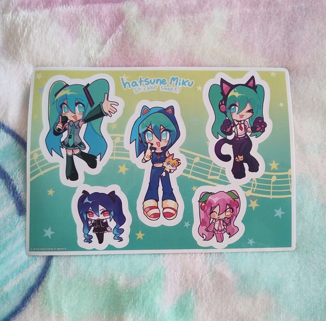Hatsune Miku Sticker Sheet - Etsy