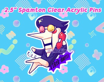 Spamton NEO Deltarune Holographic Keychain Acrylic and Epoxy Charm 2.5 ...
