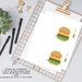 Burger Thank You Card: Printable Cheeseburger Design (digital Download ...