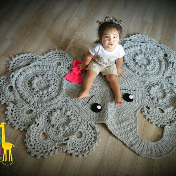 Elephant Rug - Etsy