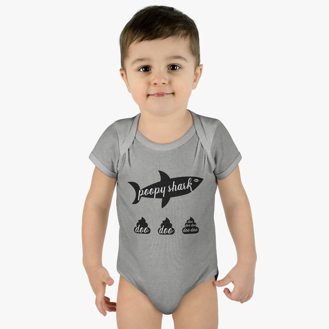 Poopy Shark Toddler Onesie, Baby Shark Doo DOO, Humor Toddler Onesie ...