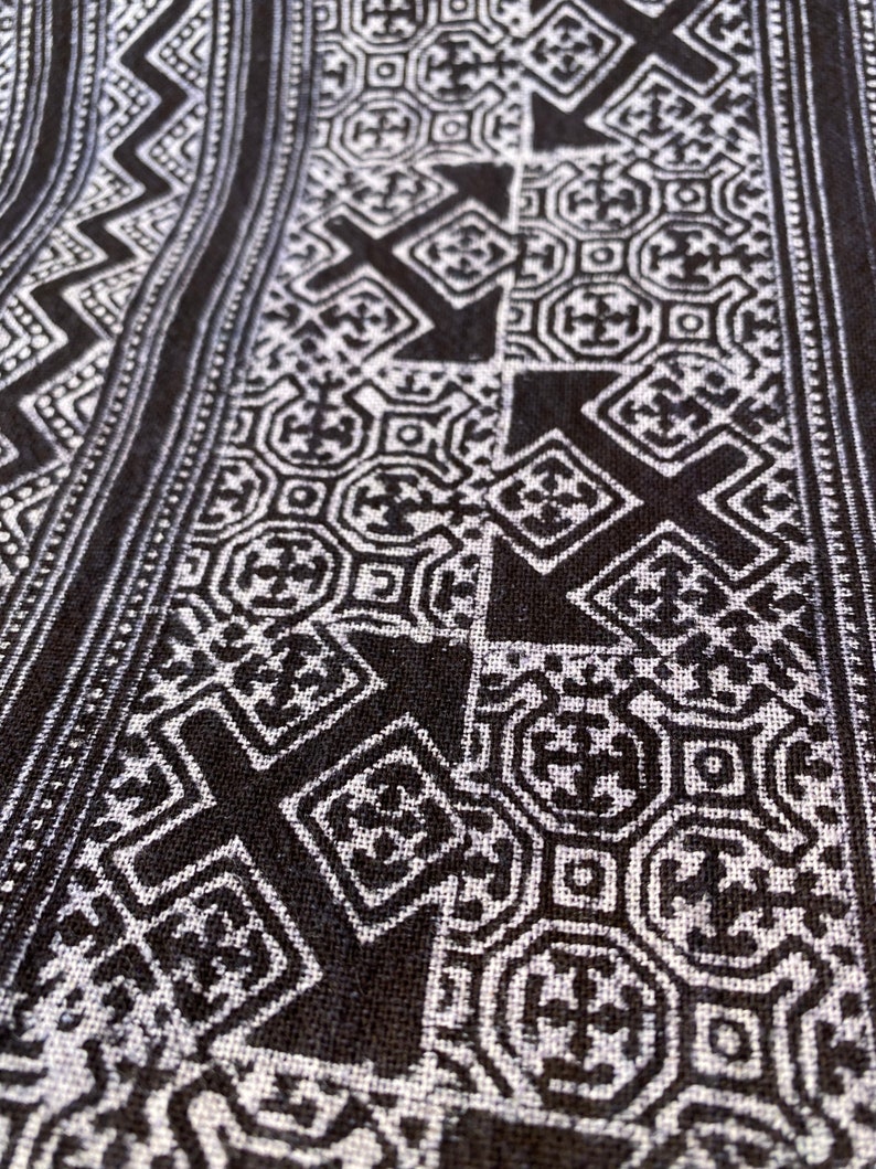 Hand Printed Batik Block Hmong Fabric Hmong Textile Thai - Etsy