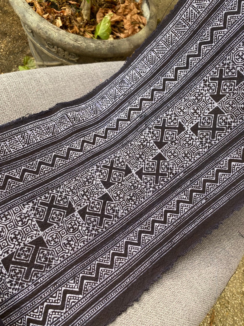 Hand Printed Batik Block Hmong Fabric Hmong Textile Thai - Etsy
