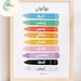 The Colors Poster in Arabic, Arabic Colors, Arabic Printable ...