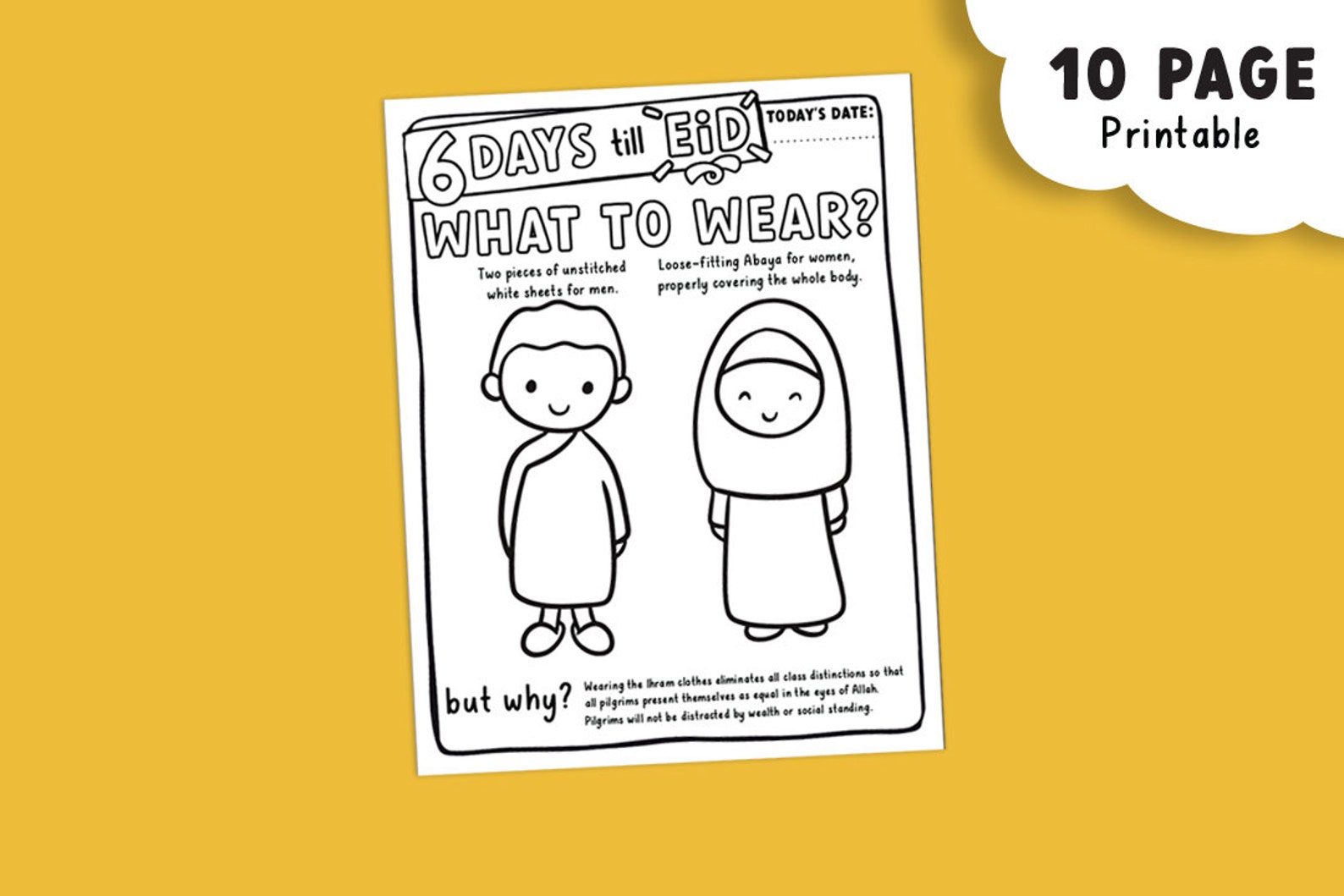 Countdown to Eid Al-adha Hajj Printable - Etsy Canada