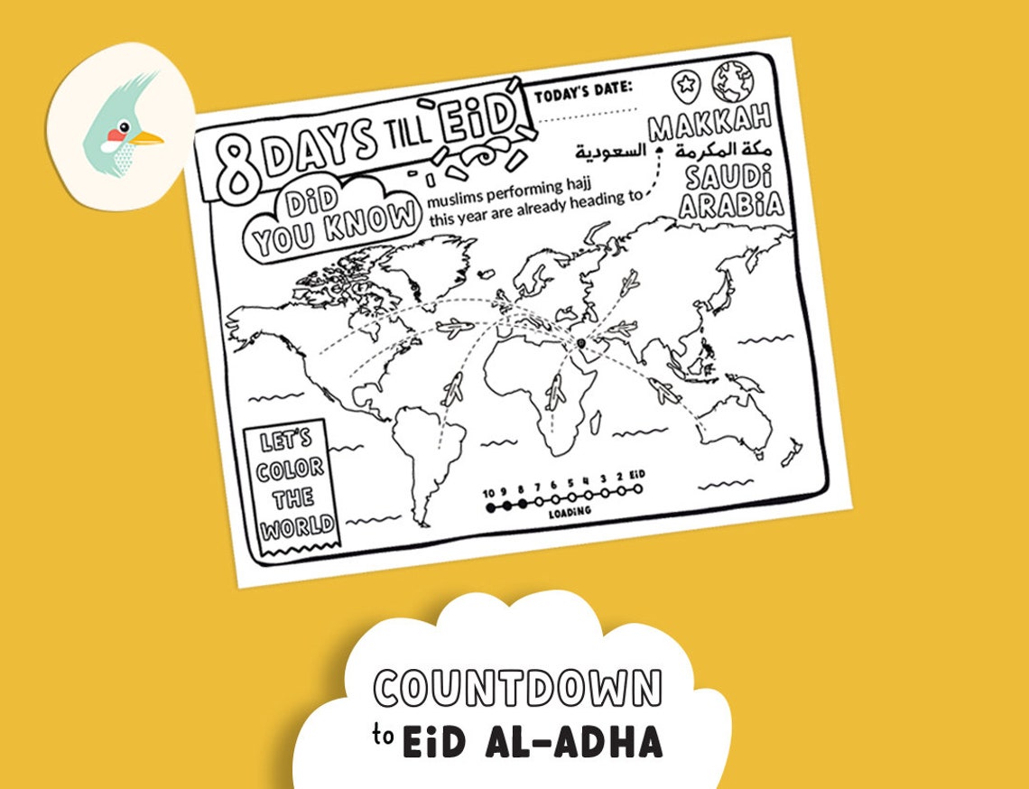 Countdown to Eid Al-adha Hajj Printable - Etsy Canada