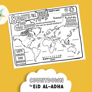 Countdown to Eid Al-adha Hajj Printable - Etsy Canada
