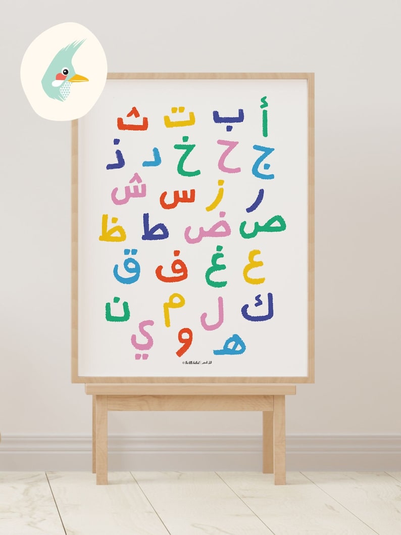 Arabic Alphabet Poster, Arabic Letter Poster, Arabic Printable, Arabic ...