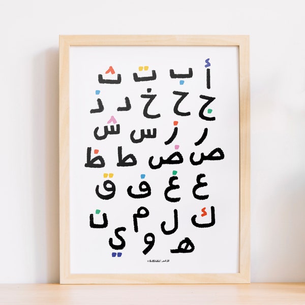 Arabic Alphabet Poster by Farasha Prints High Resolution - Etsy Canada