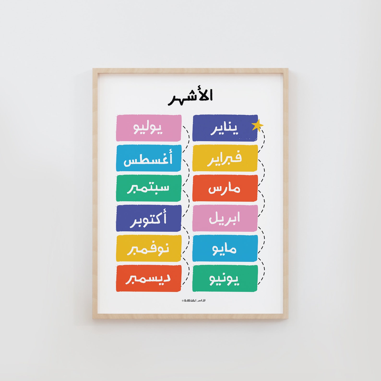 Arabic Month Poster, Arabic Month, Arabic Printable, Educational Arabic ...