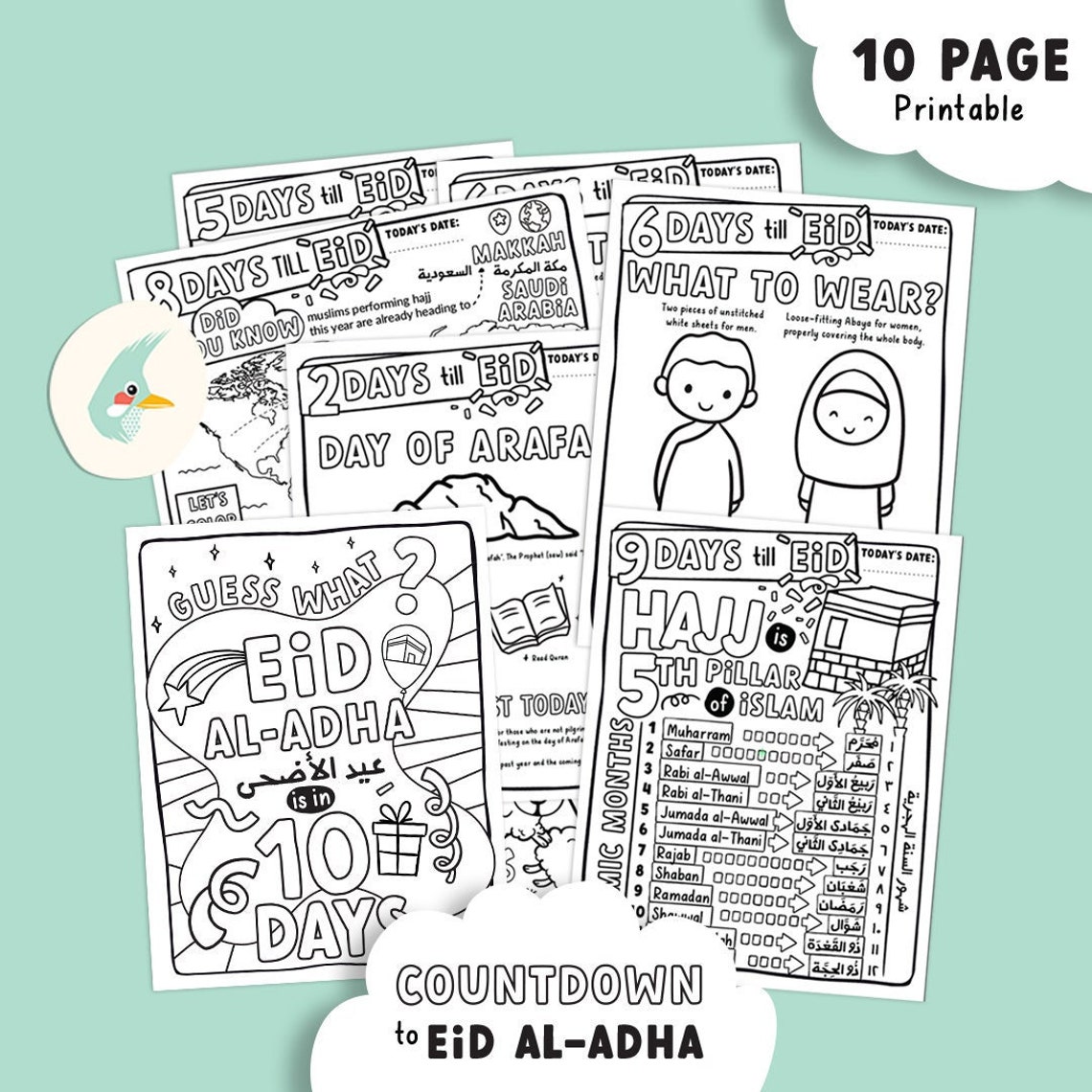 Countdown to Eid Al-adha Hajj Printable - Etsy Canada