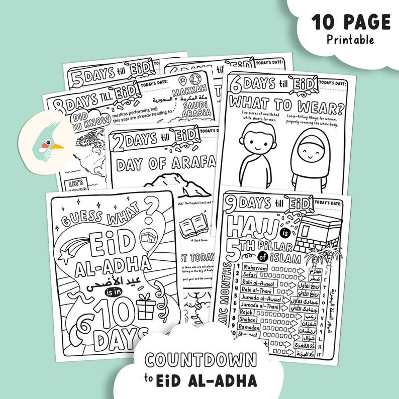 Countdown to Eid Al-adha Hajj Printable - Etsy Canada