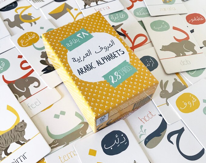 28 Arabic Alphabet Cards, Arabic Flashcards, Arabic Alphabet, Mordern ...