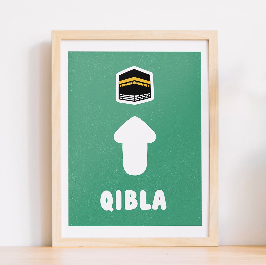 Qibla Poster, Qibla Printable, Salah Direction, Islamic Print - Etsy