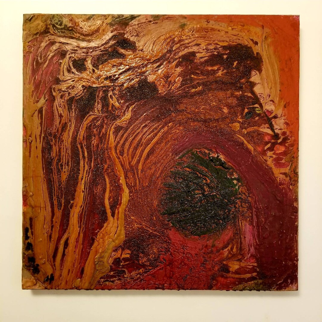 Early 21st Century Signed Matt Lamb Abstract Earth Desert Tone Dip ...