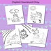 Set of 15 Unique Printable Unicorn Coloring Pages for Kids | Instant ...