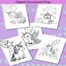 Set of 15 Unique Printable Unicorn Coloring Pages for Kids | Instant ...