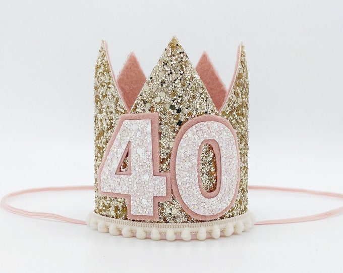 40th Birthday Crown Gift | 40th Birthday Hat | Mum Birthday Gift | 40th ...