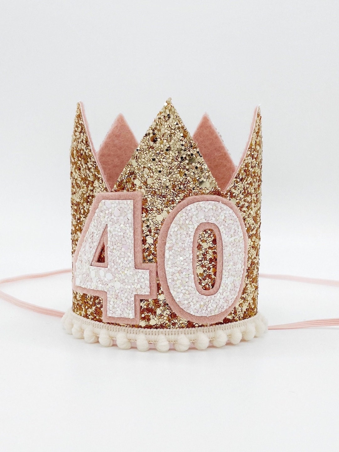 40th Birthday Crown | 40th Party Hat| ROSE Gold Crown | 40th Birthday ...