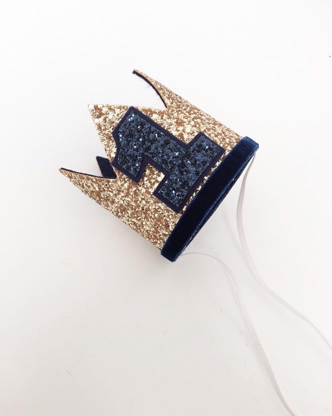 Baby Party Crown | First Birthday Crown Gold and Navy Crown | Birthday ...