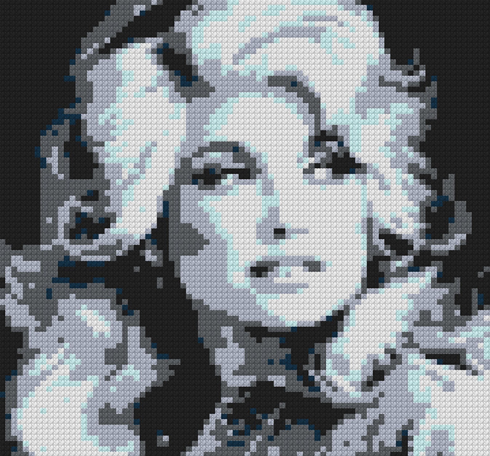 Dolly Blue & Gray Cross Stitch Pattern Dolly Parton - Etsy
