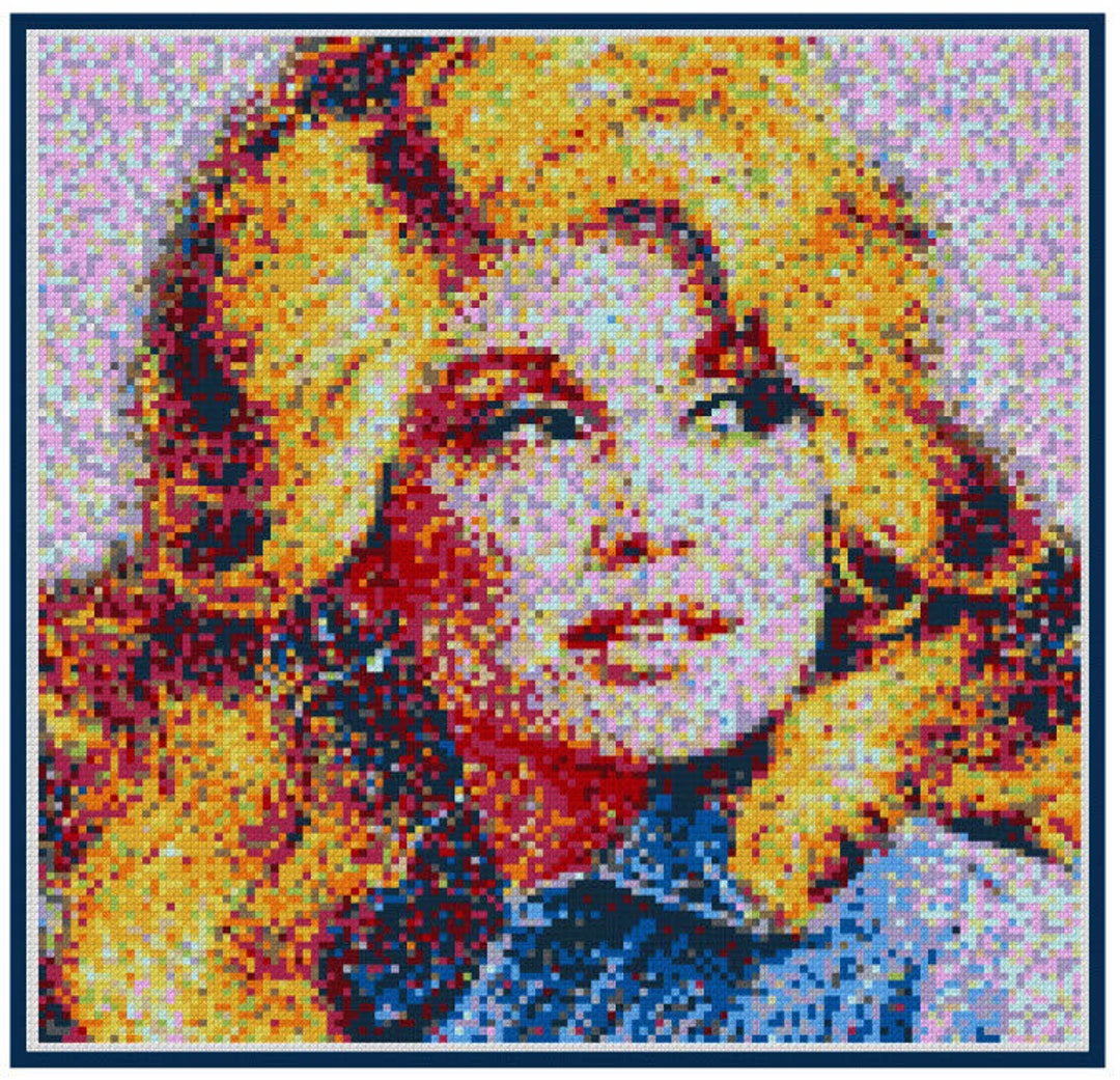 Dolly Parton Cross Stitch Pattern: Andy Bauch Portrait (digital ...