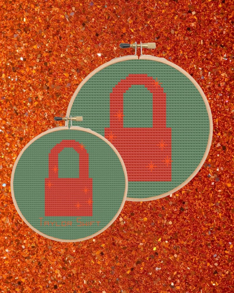 Taylor Swift - the Life of a Showgirl - Lock - Counted Cross Stitch ...