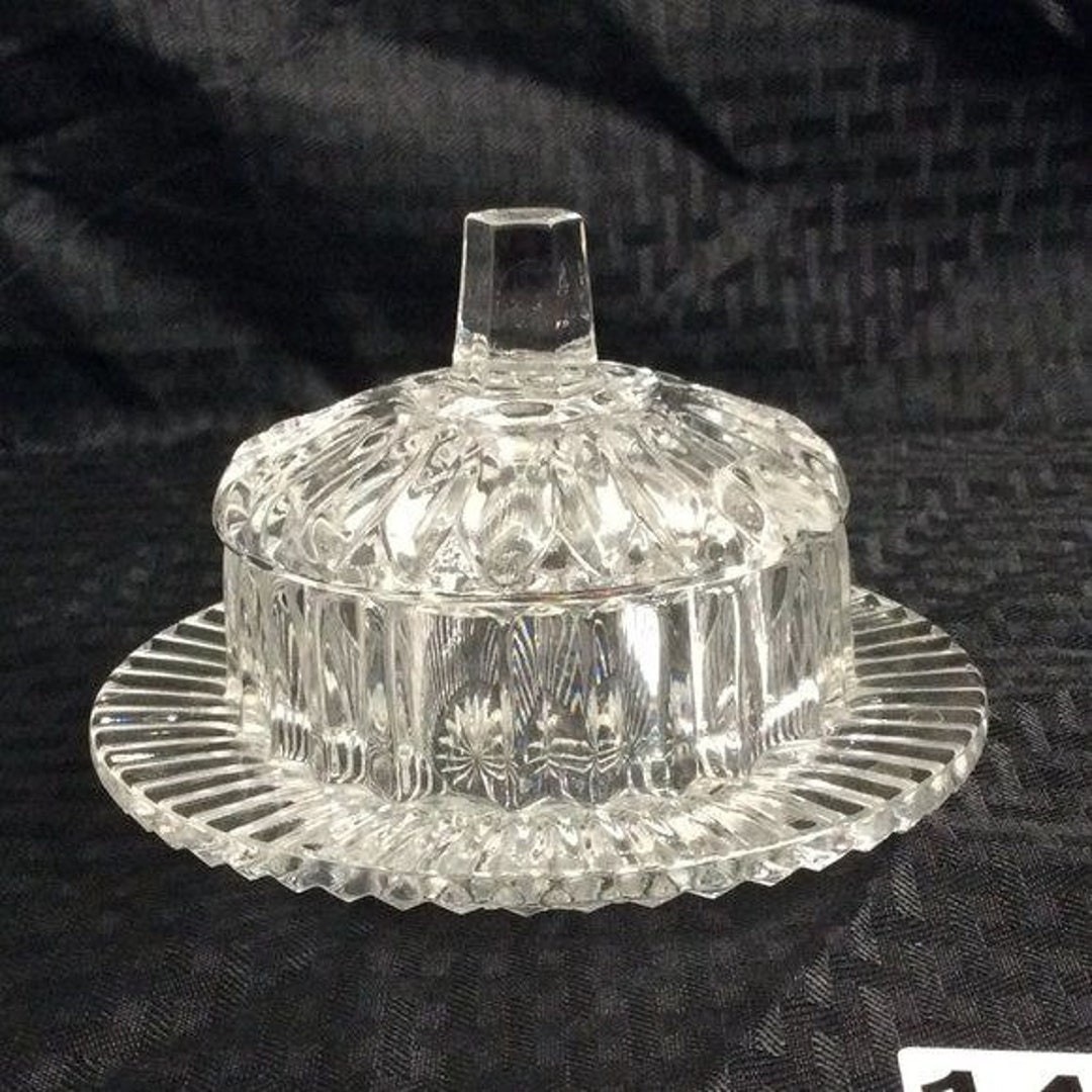 Vintage Crystal Condiment Jar With Lid Jelly Relish Butter Jam - Etsy