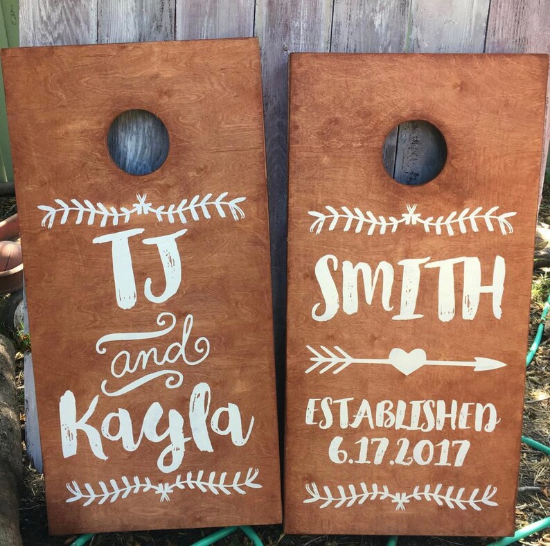 Wedding Initial Last Name and Established Date Vinyl Decal - Etsy