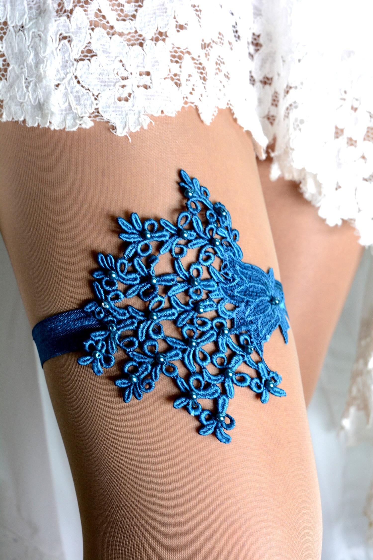 Royal Blue Lace Wedding Garter Set Bridal Garter Wedding | Etsy