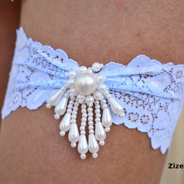 Blue Wedding Garter - Etsy