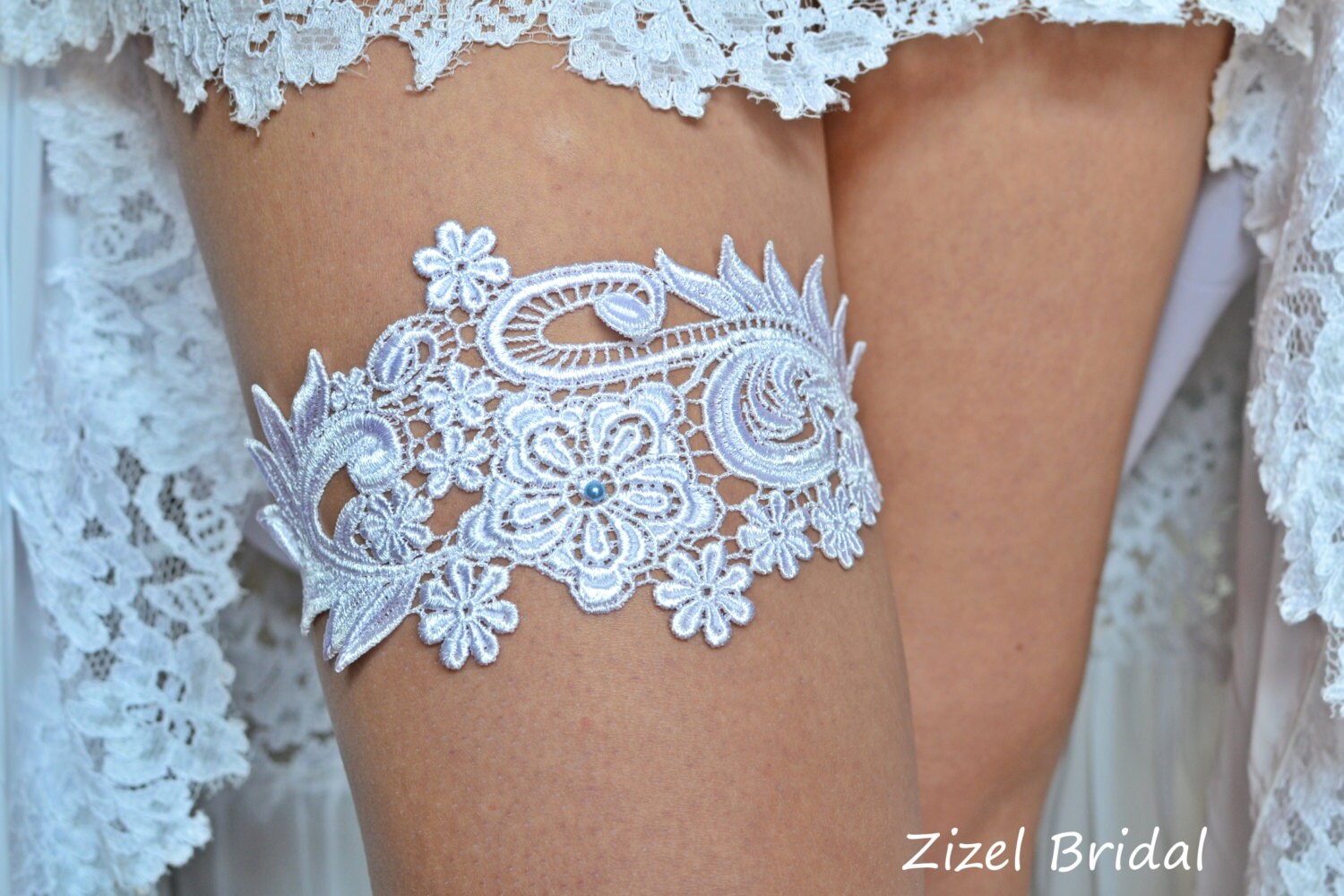 White Wedding Garter Set Belt For Brides Bridal Garter White | Etsy