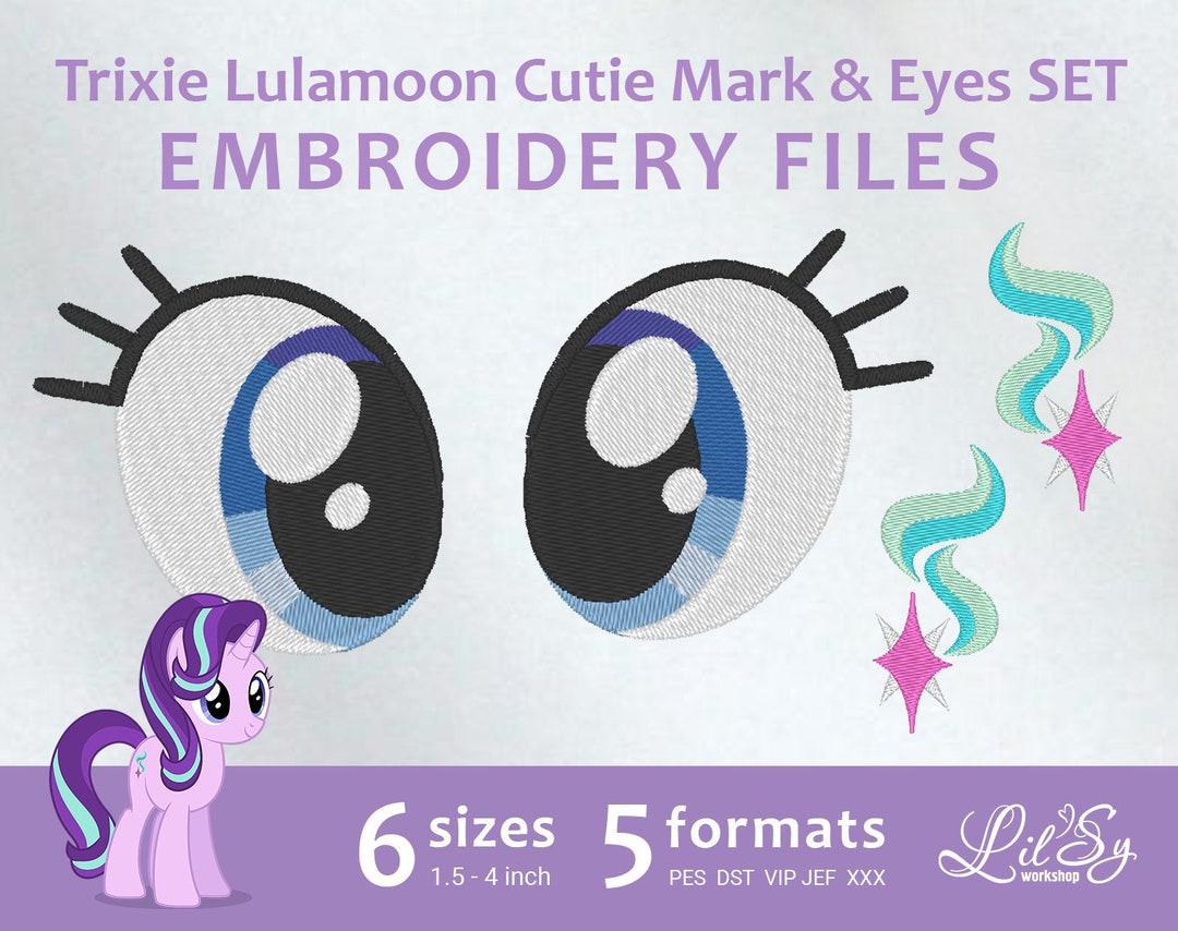Starlight Cutie Mark & Eyes SET - Embroidery Machine Design - Etsy