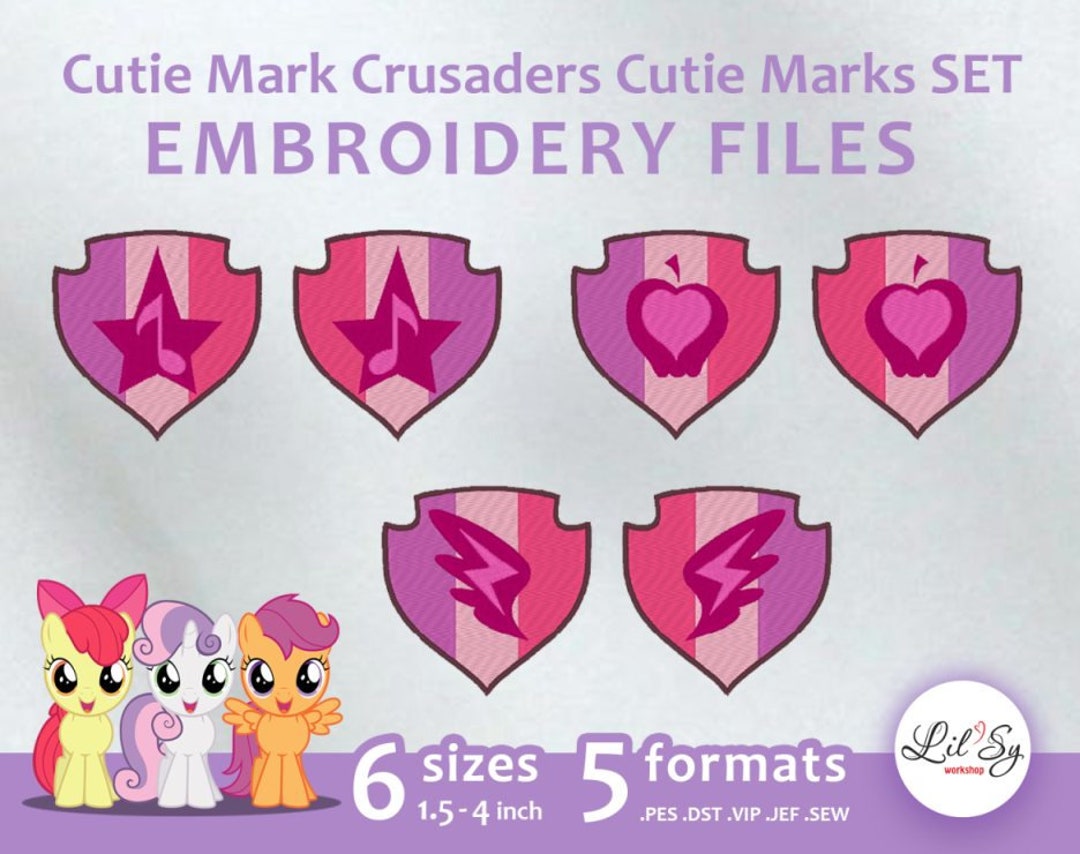 Cutie Mark Crusaders CM SET - Embroidery Machine Design - Etsy