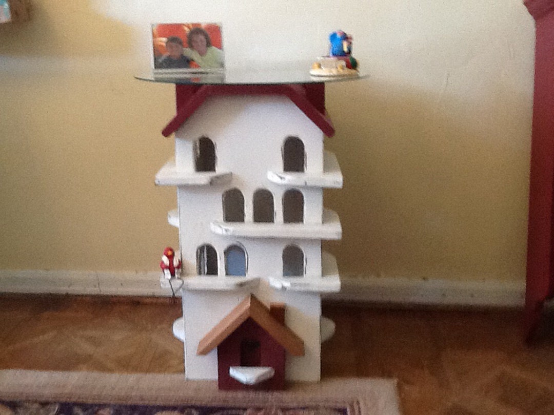 Birdhouse Table With Glass Top - Etsy