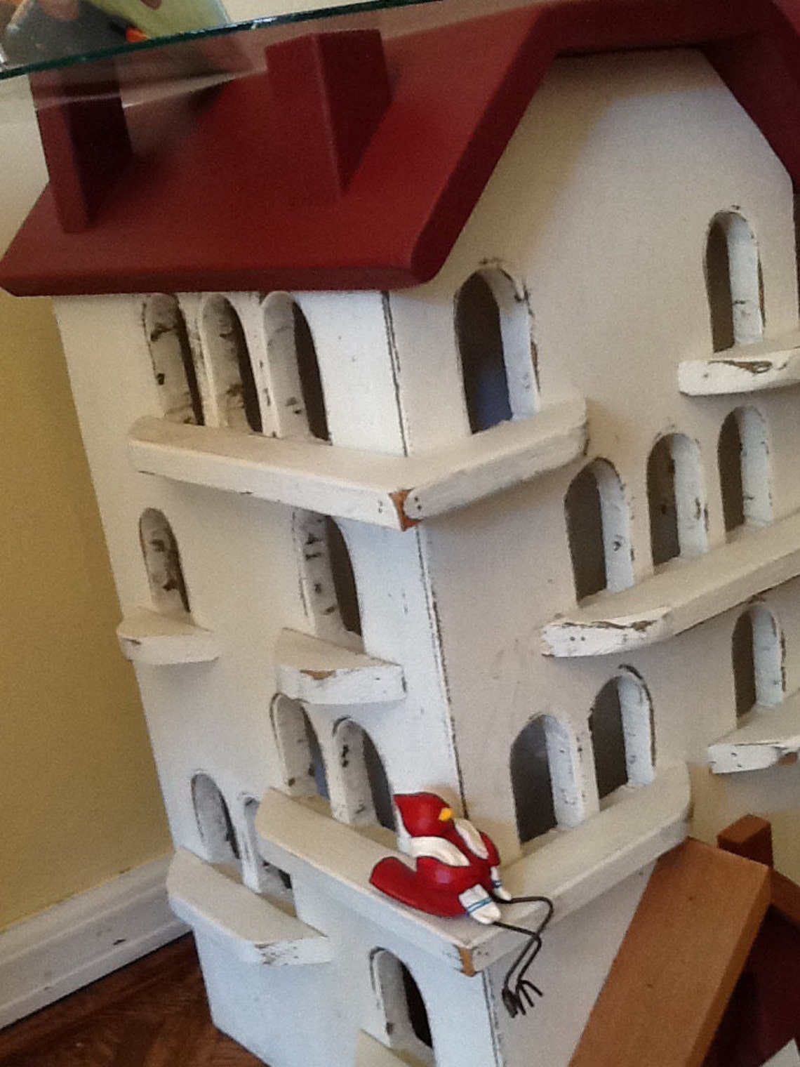 Birdhouse Table With Glass Top | Etsy