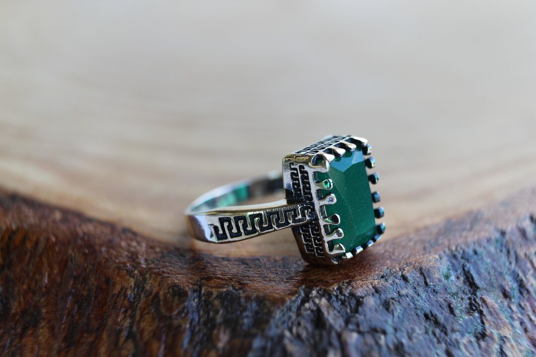 Silver Emerald Ring, Hurrem Sultan Ring, 925 Sterling Silver Ottoman ...