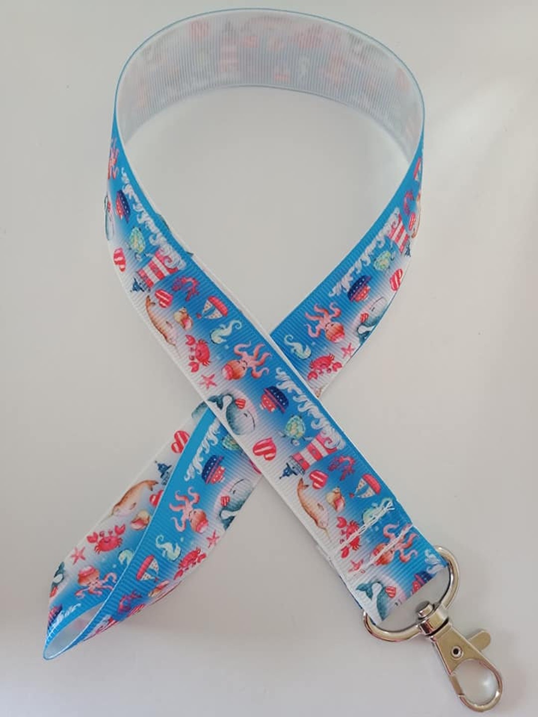 Beach / Lighthouse / Whale / Nautical Lanyard / ID Holder / Badge ...